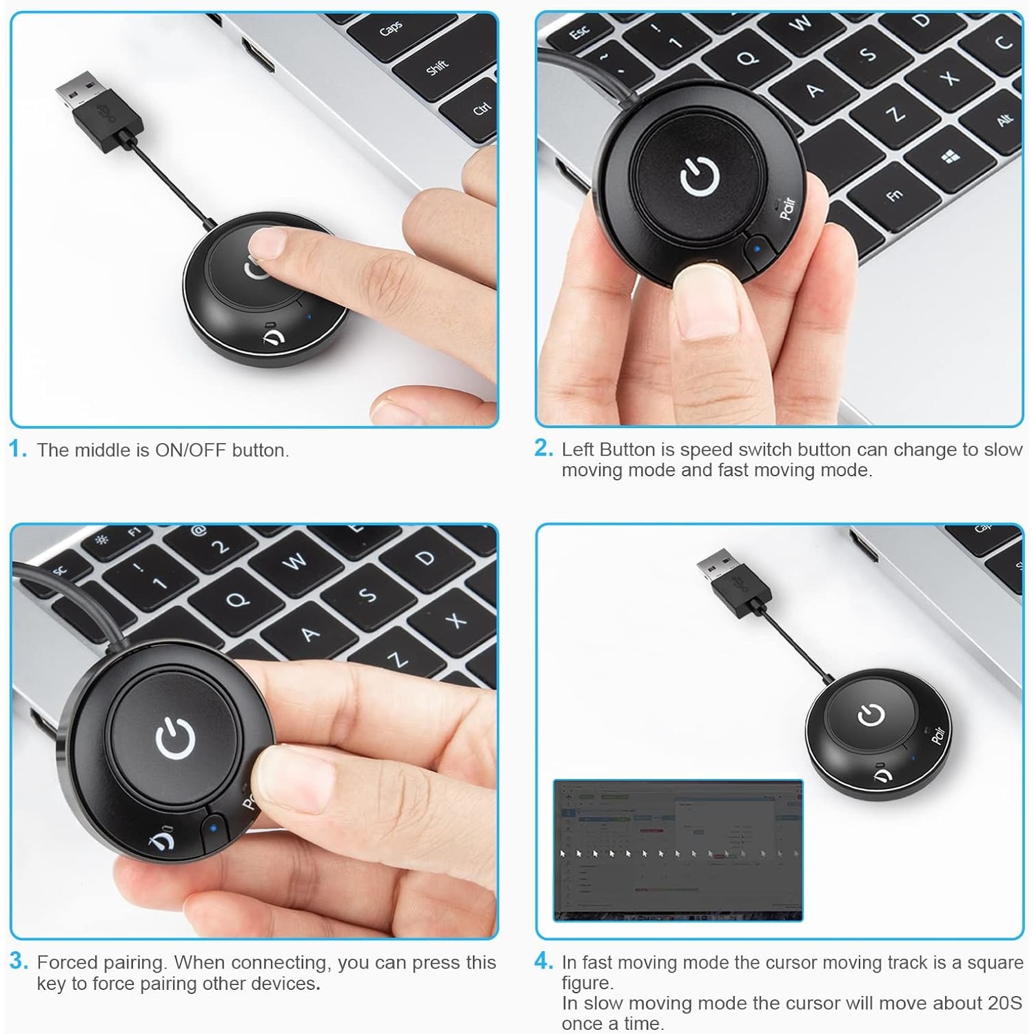 Jiggler Mouse cu comutator ON/OFF, accepta Multi-Touchm - eMAG.ro