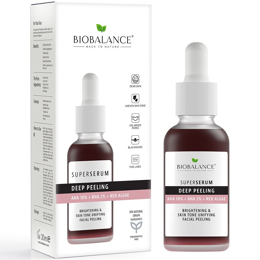 Серум Super за дълбоко ексфолиране Bio Balance с Aha 10 Bha 2