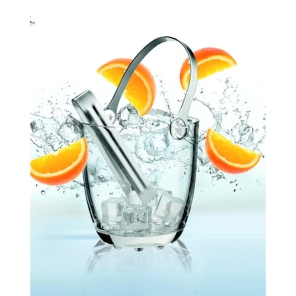 Frapiera pentru cuburi de gheata sticla, cu maner si cleste, 750 ml ...