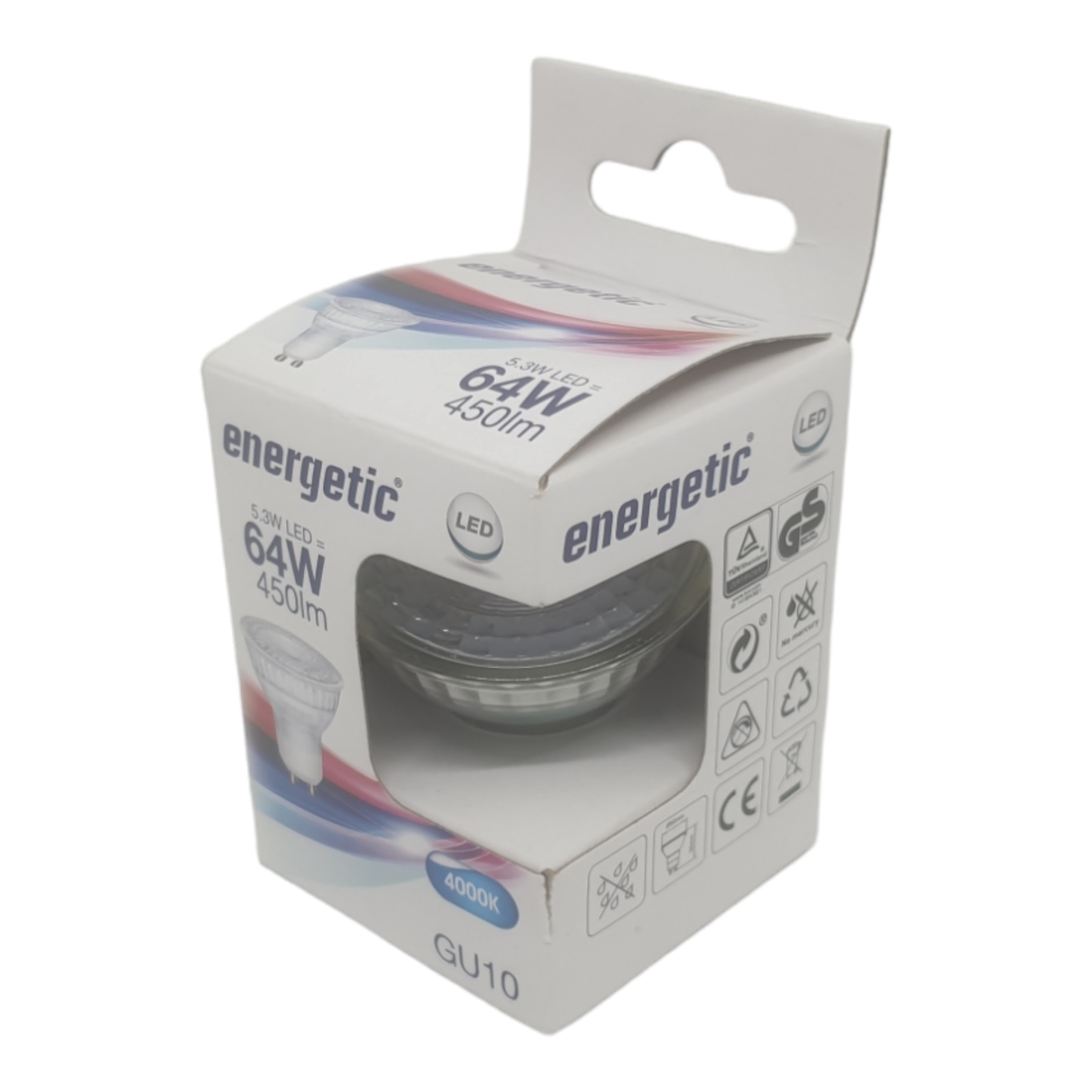 LED крушка Energetic, GU10, 5.3W, 4000K - eMAG.bg