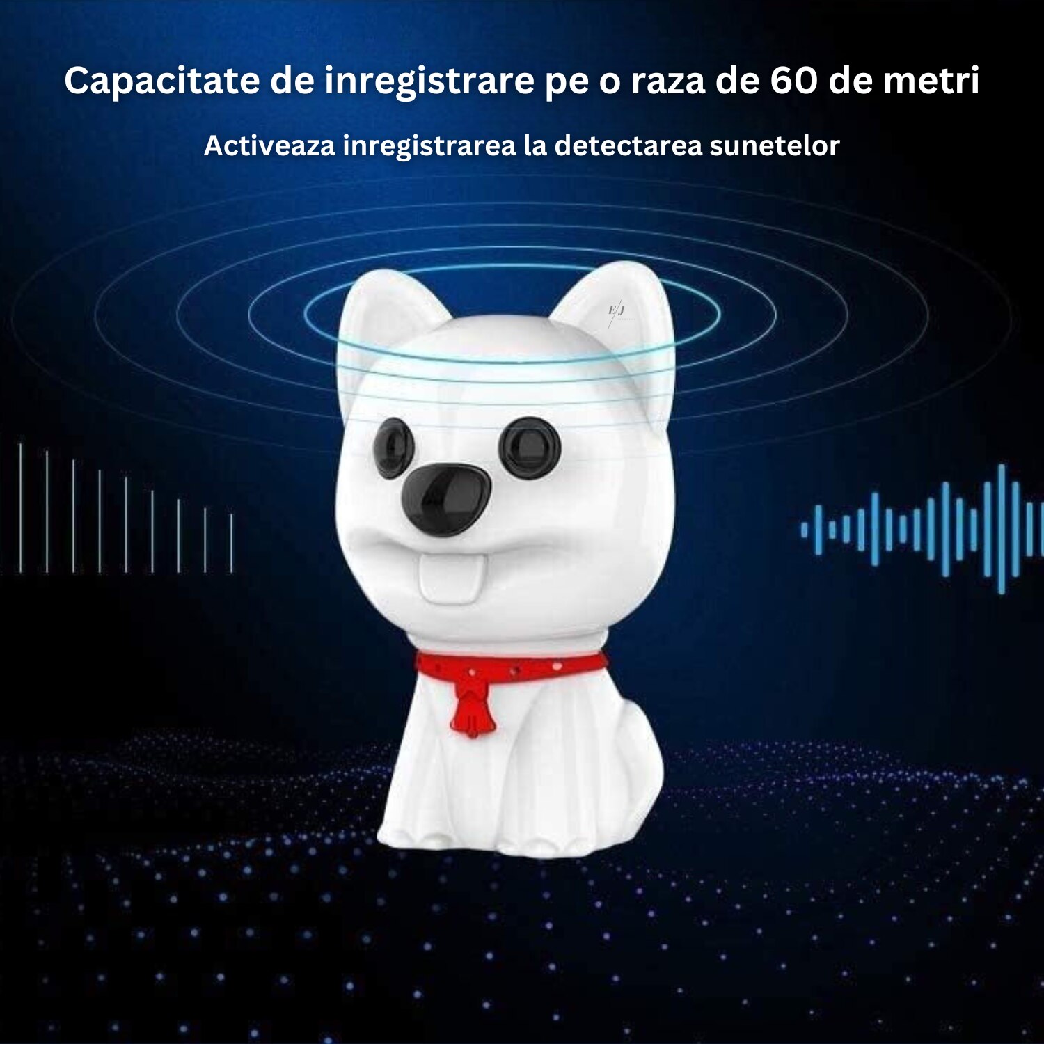 Mini reportofon spion tip breloc in forma de caine, EJ PRODUCTS, GL-16 ...