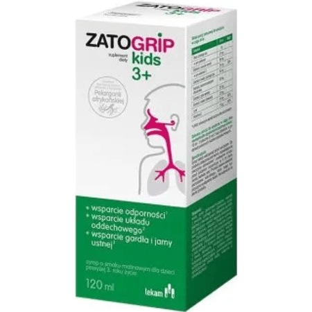 Sirop pentru copii, Lek-Am, Zatogrip, Sirop cu aroma de zmeura, +3ani ...