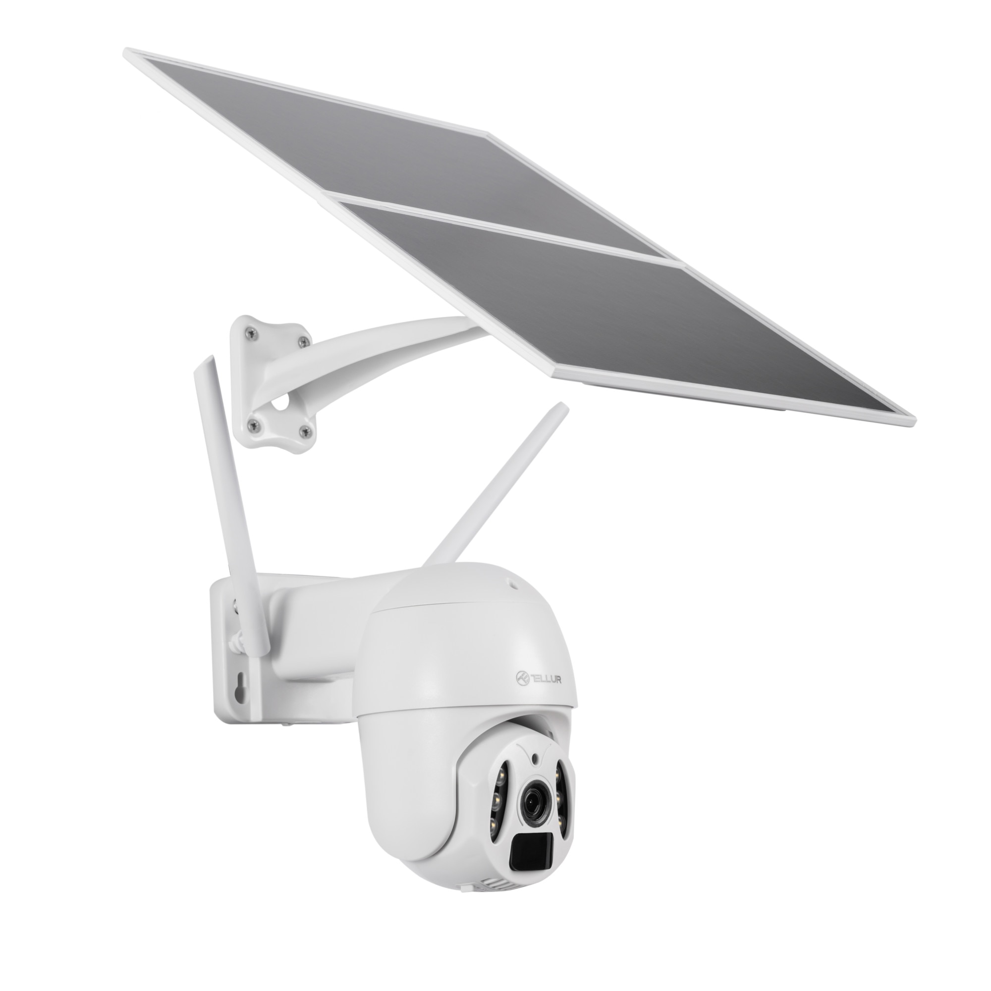 Camera solara WiFi Tellur Smart, P&T, 3MP, 2K UltraHD, PIR, panou solar ...