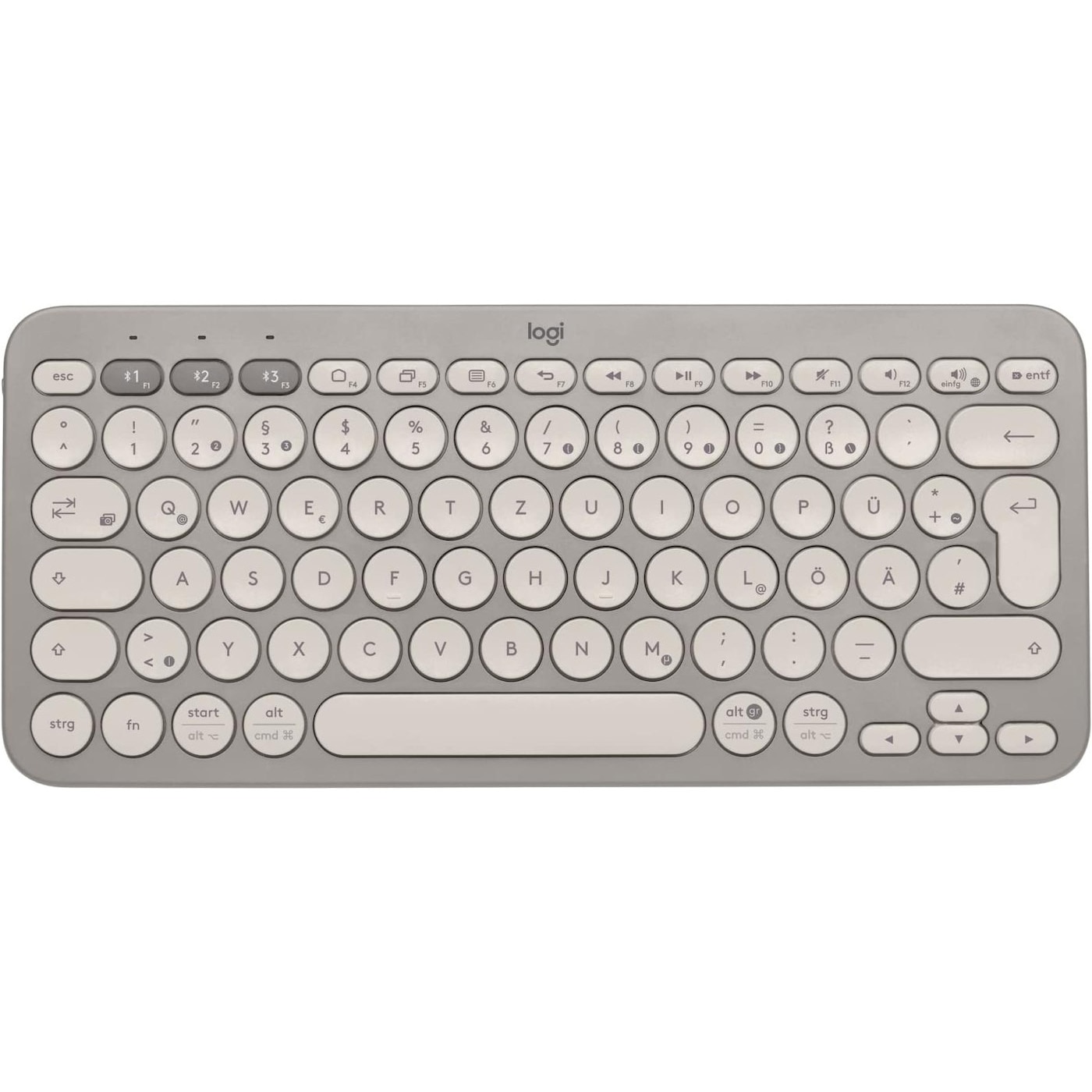 Tastatura Bluetooth Logitech K380, Multi-Device, layout DE German, Sand ...
