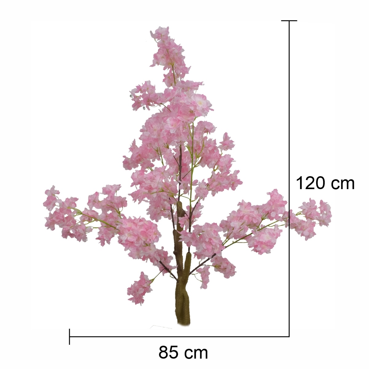 Copac decorativ cu flori artificiale, fara ghiveci, Naimeed D5617 ...