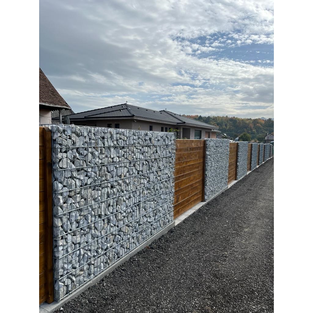 Gard gabion Rotanis din panou drept 6-5-6, Carcasa metalica, Zincat ...