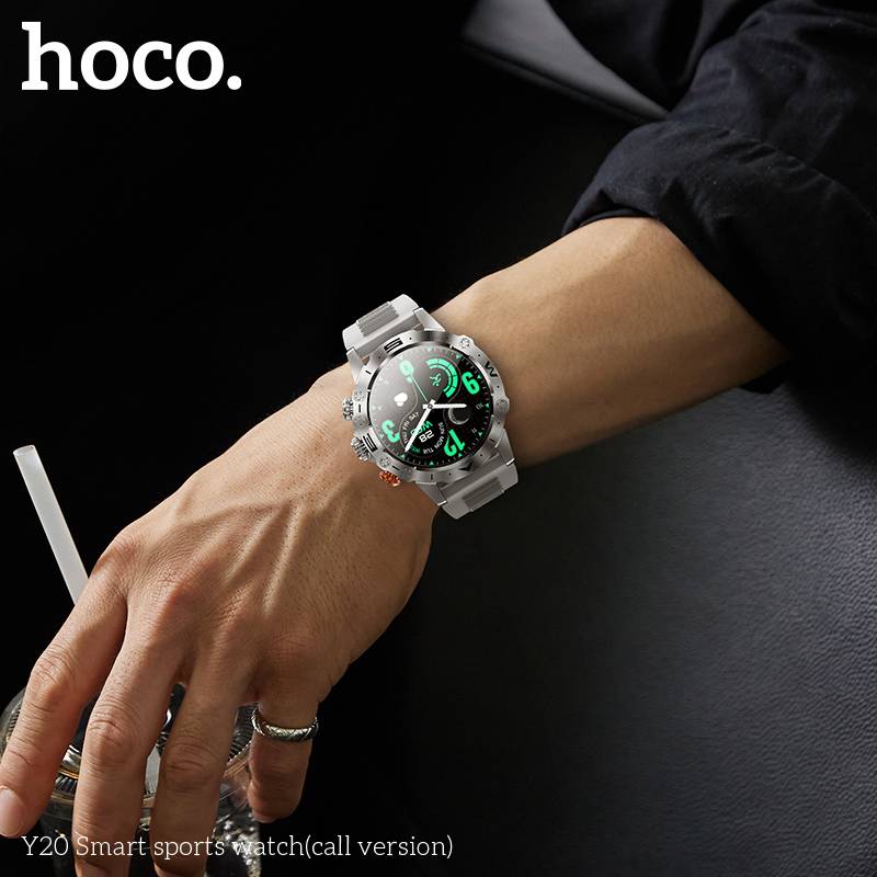 Smartwatch Hoco Y20 argintiu cu functie de apelare - eMAG.ro