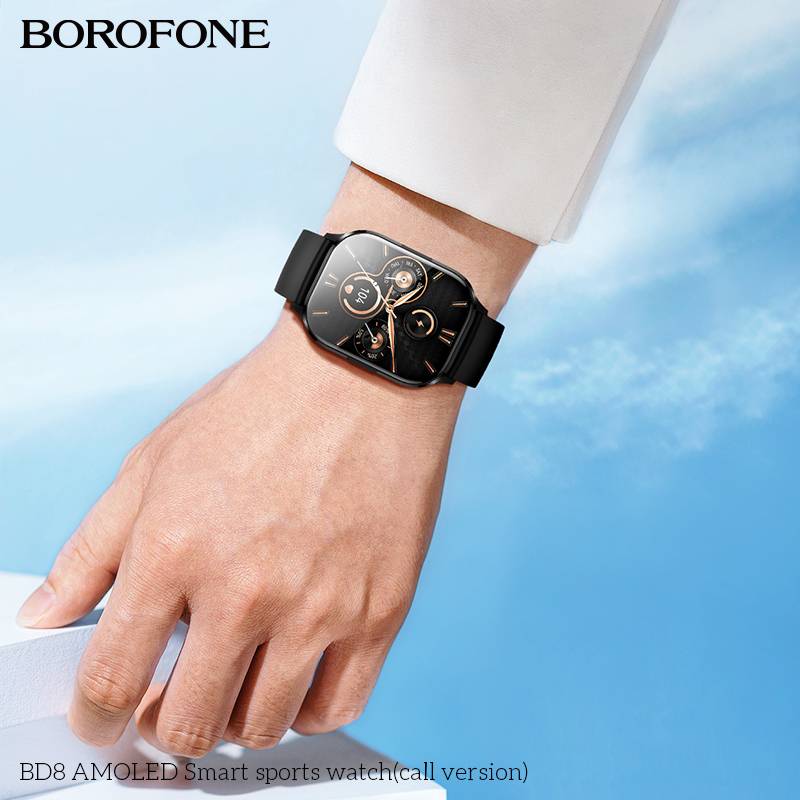 Smartwatch Borofone BD8 negru cu functie de apelare - eMAG.ro
