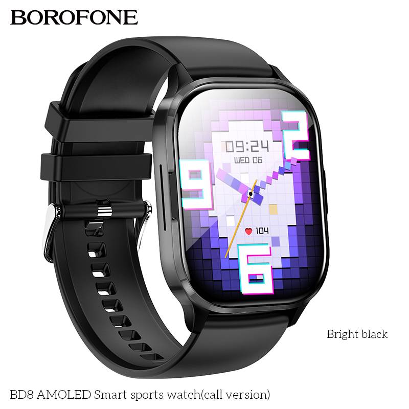 Smartwatch Borofone BD8 negru cu functie de apelare - eMAG.ro