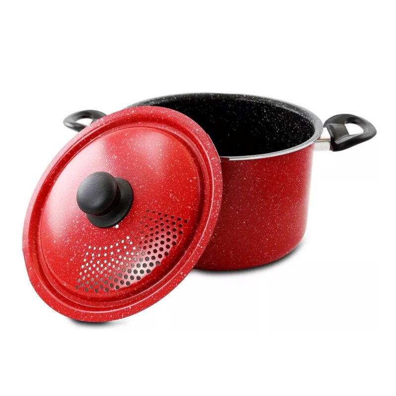 Oala pentru paste Royalty Line RL-5.7APP, 5.7 L, 24 cm, Capac scurgere ...