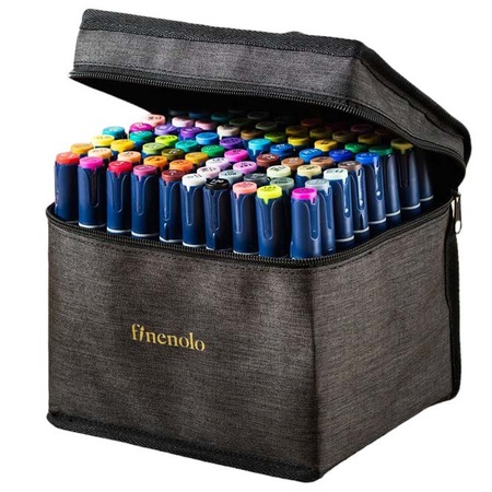 Marker Finenolo, 2 capete, pentru schite artistice, 1-6mm, set 80 ...