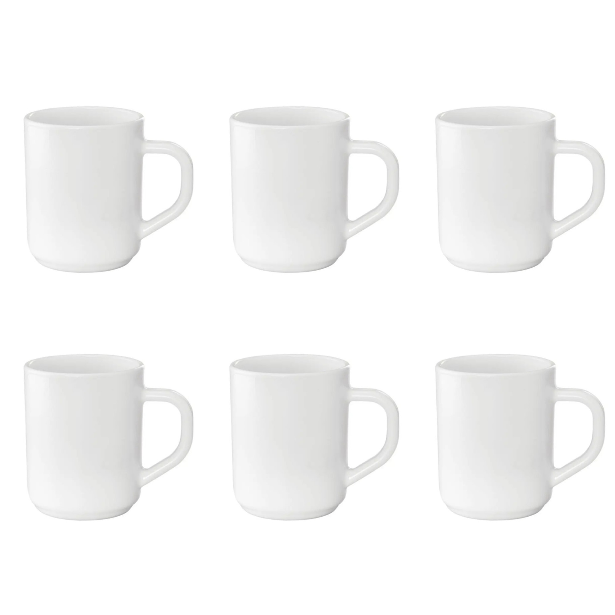 Set 6 cani opal alb, 300 ml - eMAG.ro