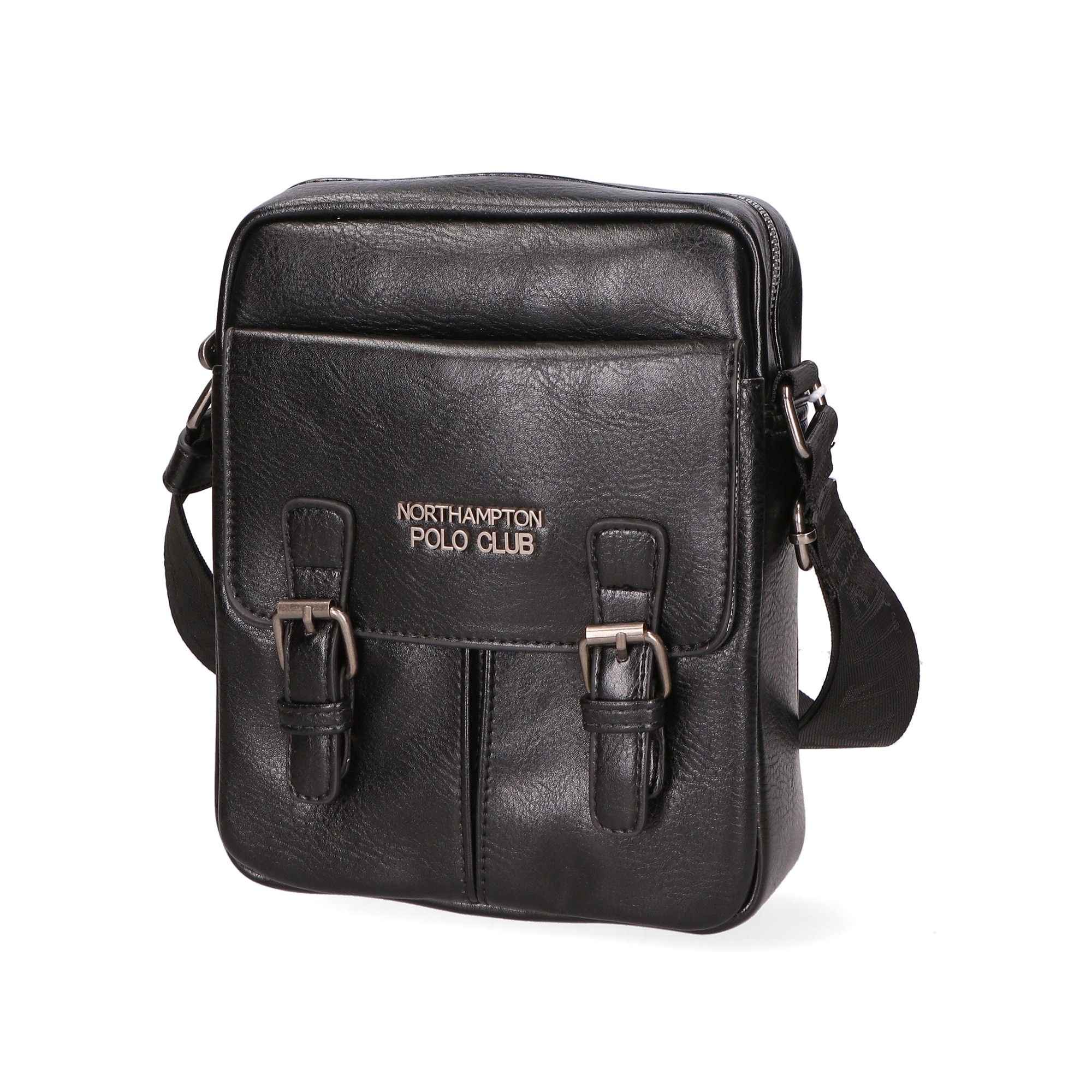 Northampton Polo Club, Geanta crossbody de piele ecologica cu logo ...