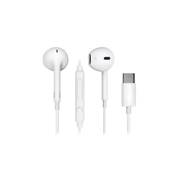 Casti audio cu fir, conector USB Type-C, buton control volum si apeluri ...