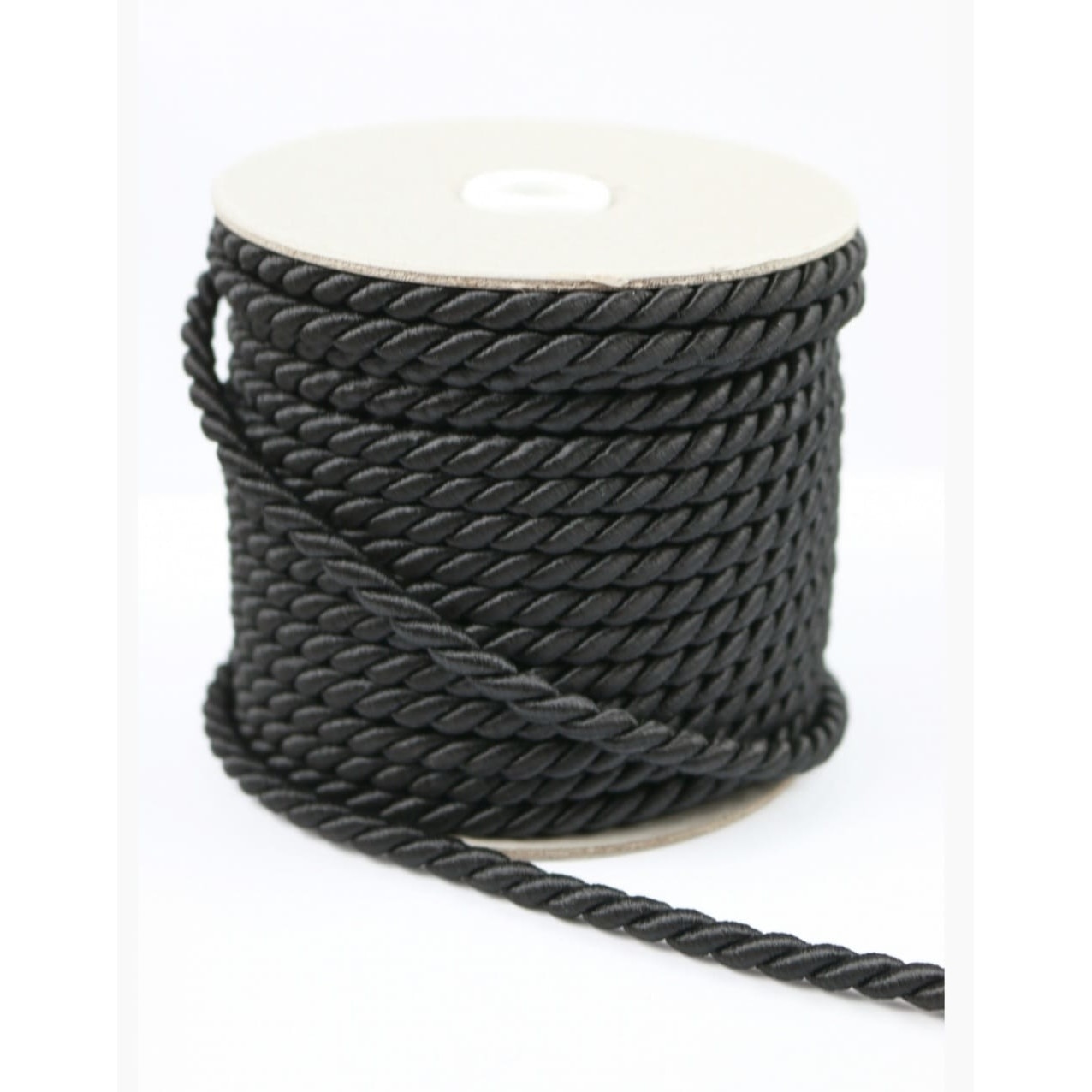 Snur colorat rasucit, 5mm, 20m Negru - eMAG.ro