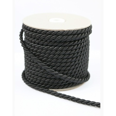 Snur colorat rasucit, 5mm, 20m Negru - eMAG.ro