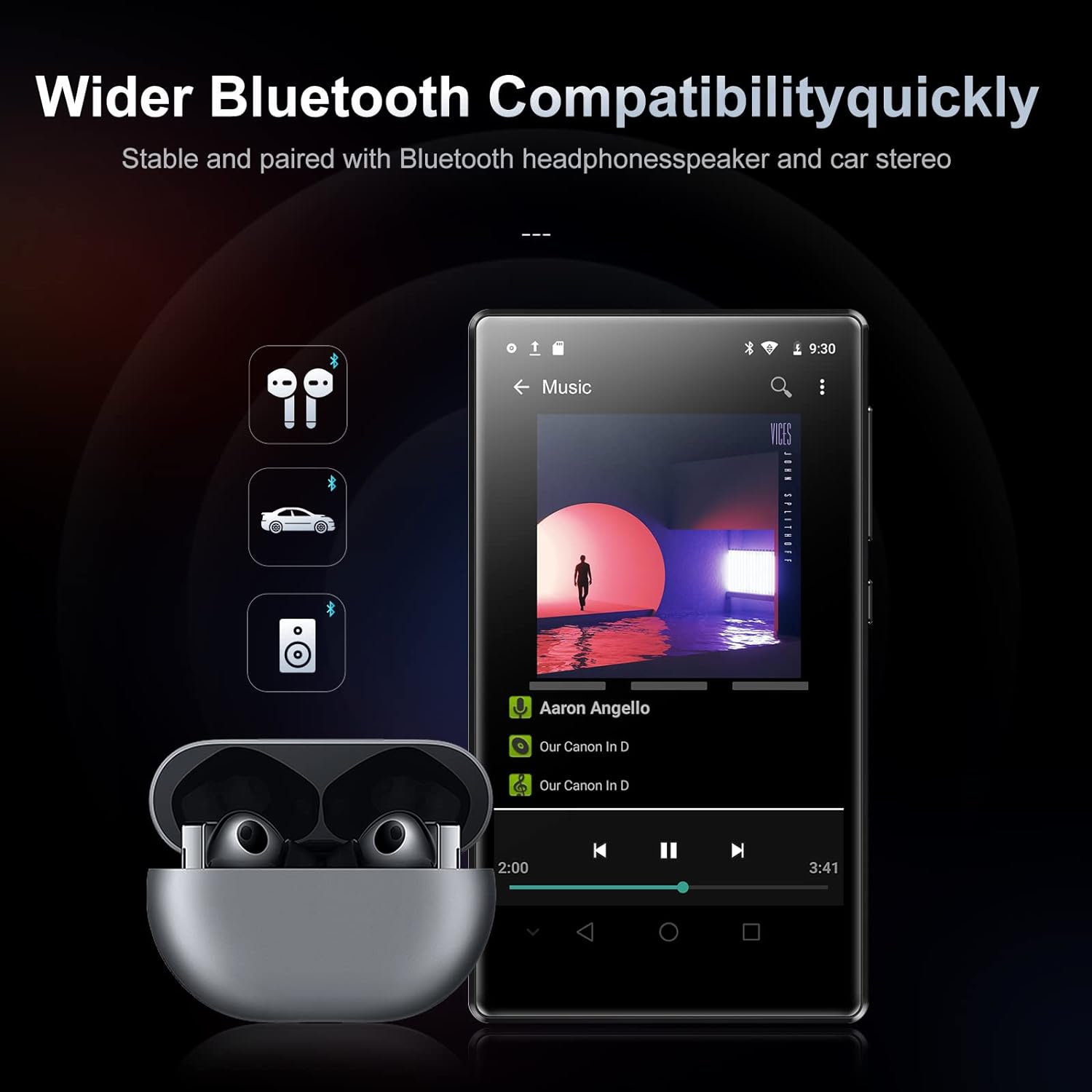 MP4 Плейър SWOFY, 80 GB с WiFi, Bluetooth, 4,7-инчов сензорен екран ...