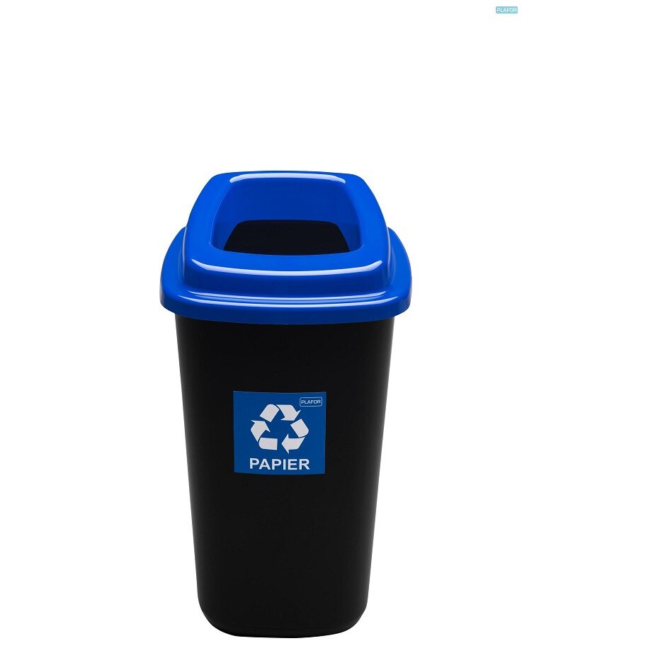 Cos Plastic Reciclare Selectiva, Capacitate 45l, Plafor Sort - Negru Cu ...