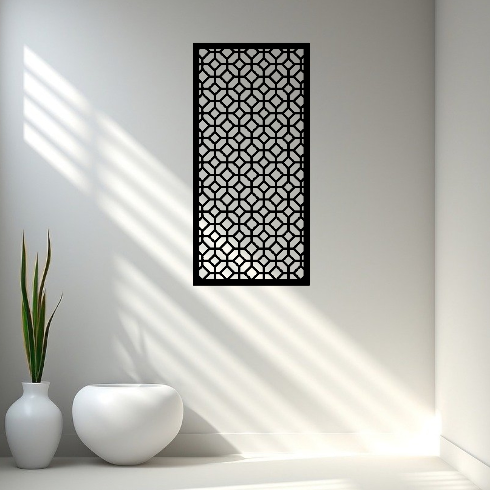 Panou decorativ ornamental de perete din Mdf negru, Mos234n, 100 x 48 ...