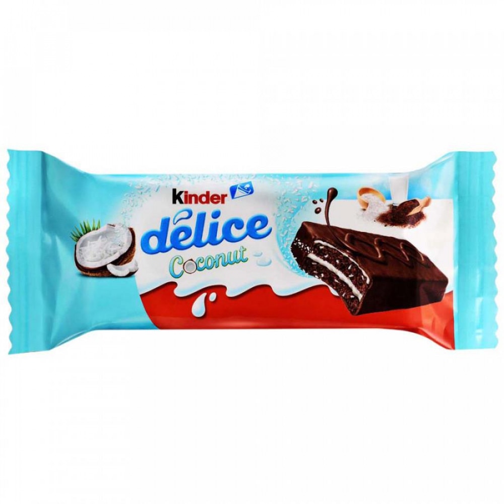 Pachet prajitura cu cacao si cocos Kinder Delice, 10 bucati, 390g - eMAG.ro
