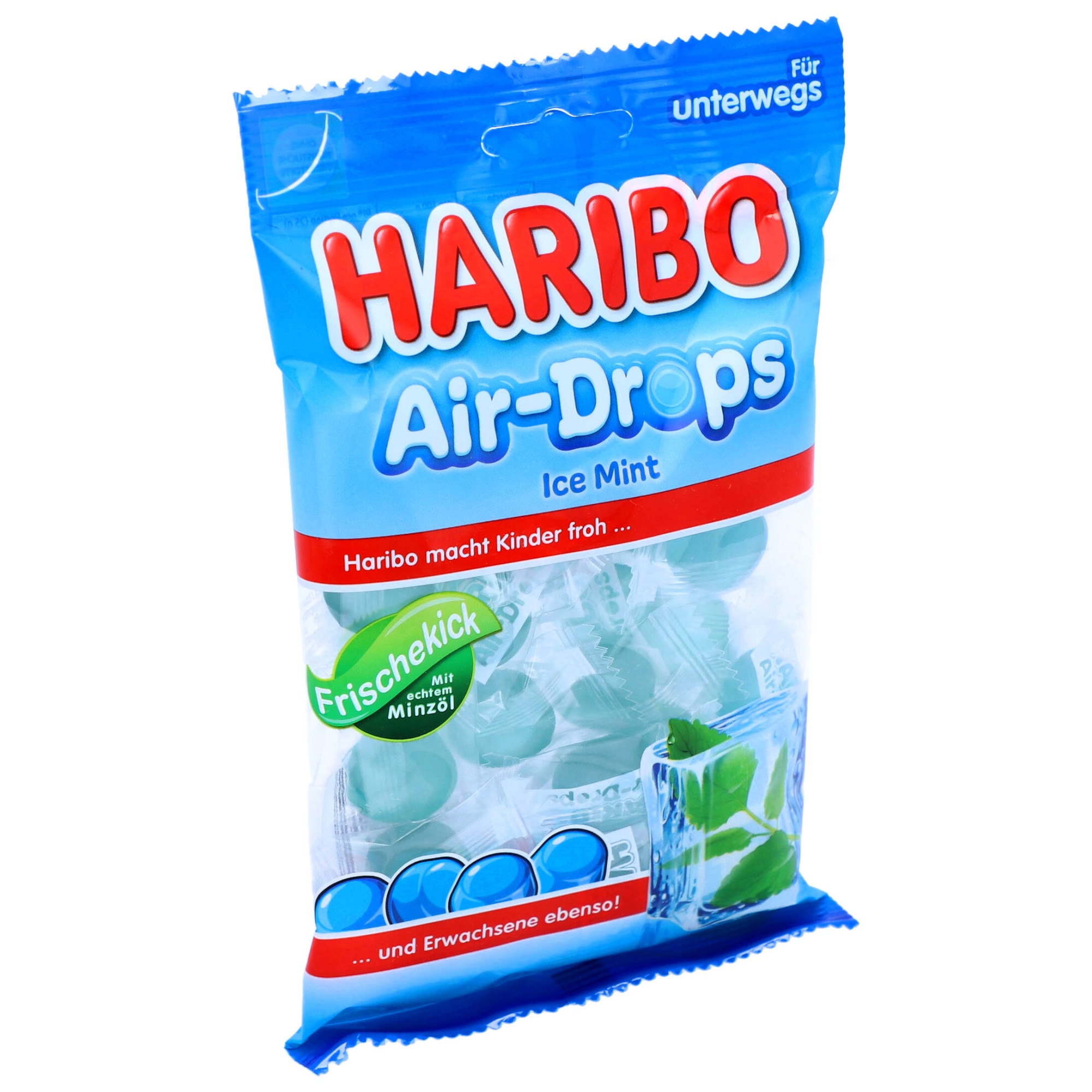 Bomboane gumate Haribo Air-Drops, menta, 100g - eMAG.ro