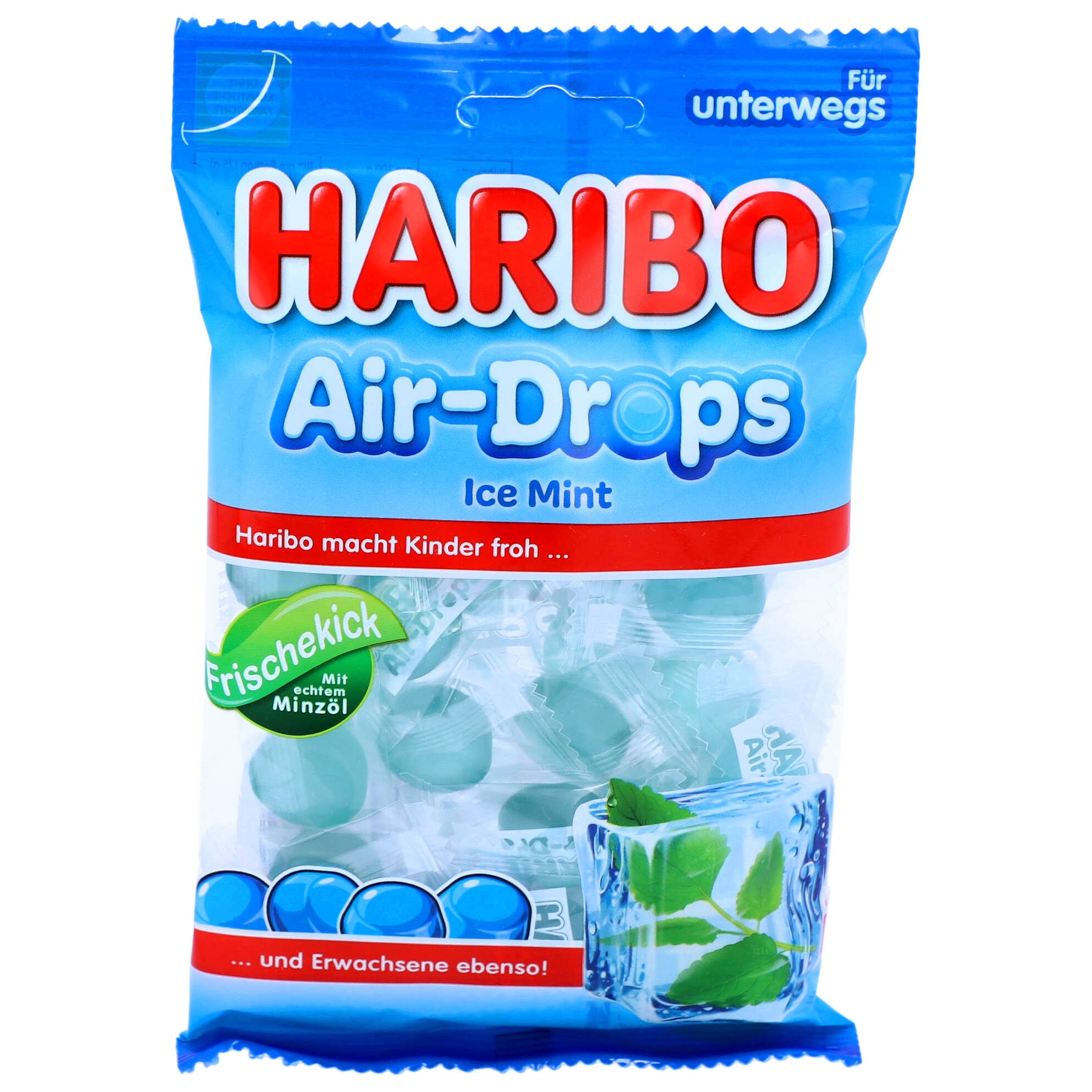 Bomboane gumate Haribo Air-Drops, menta, 100g - eMAG.ro