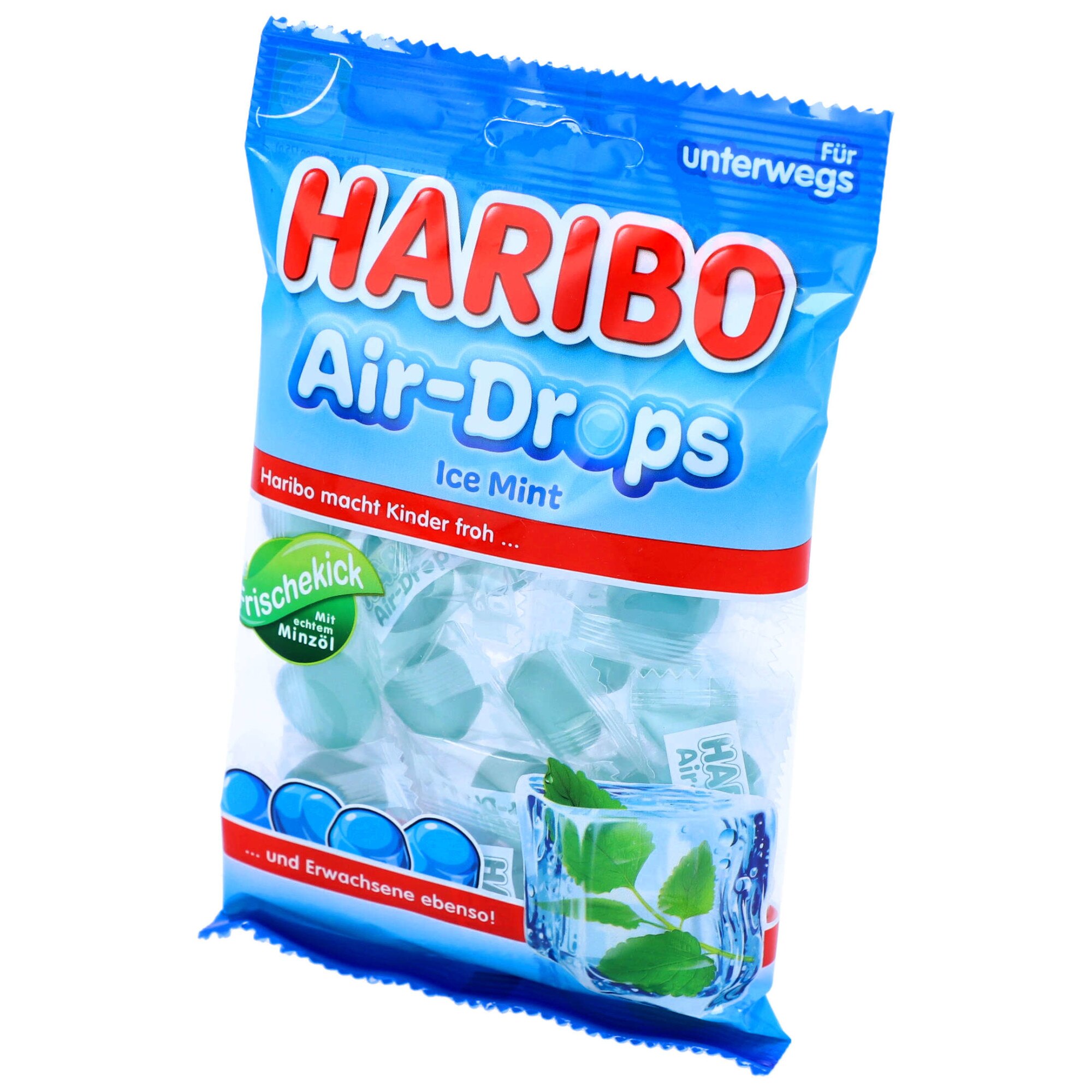 Bomboane gumate Haribo Air-Drops, menta, 100g - eMAG.ro
