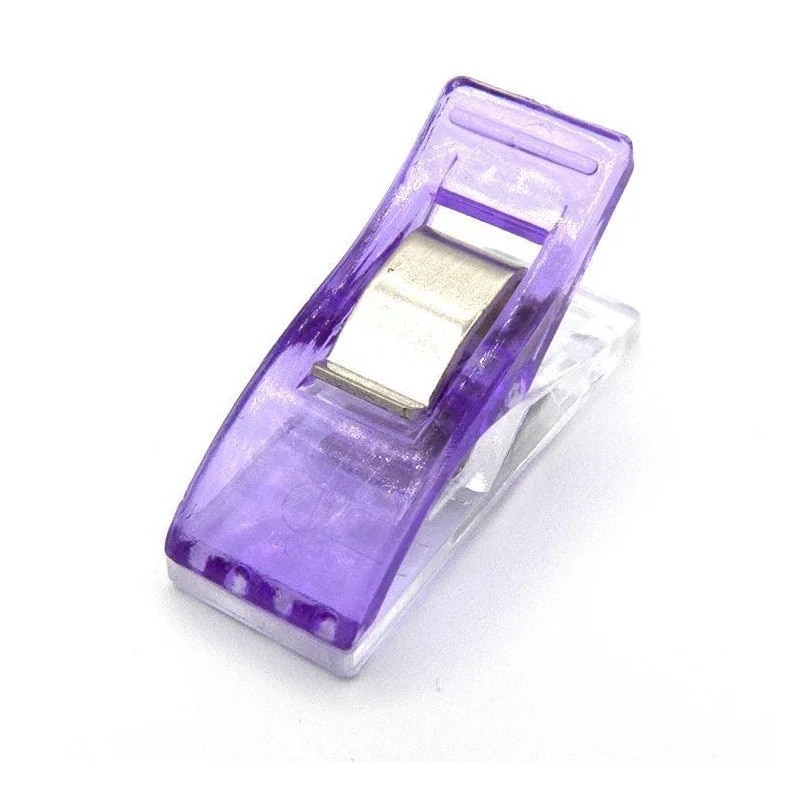 Set 20 clipsuri plastic mov pentru fixare tipare si materiale ...