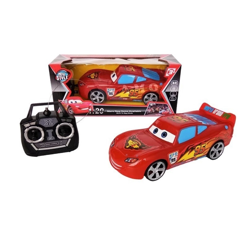 Masina cu telecomanda de jucarie, Fulger McQueen, CARS, rosie - eMAG.ro