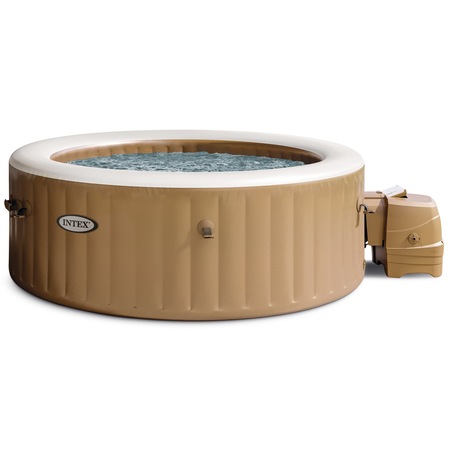 Jacuzzi gonflabil cu hidromasaj Sahara Tan Bubble Spa Intex, 120 duze ...