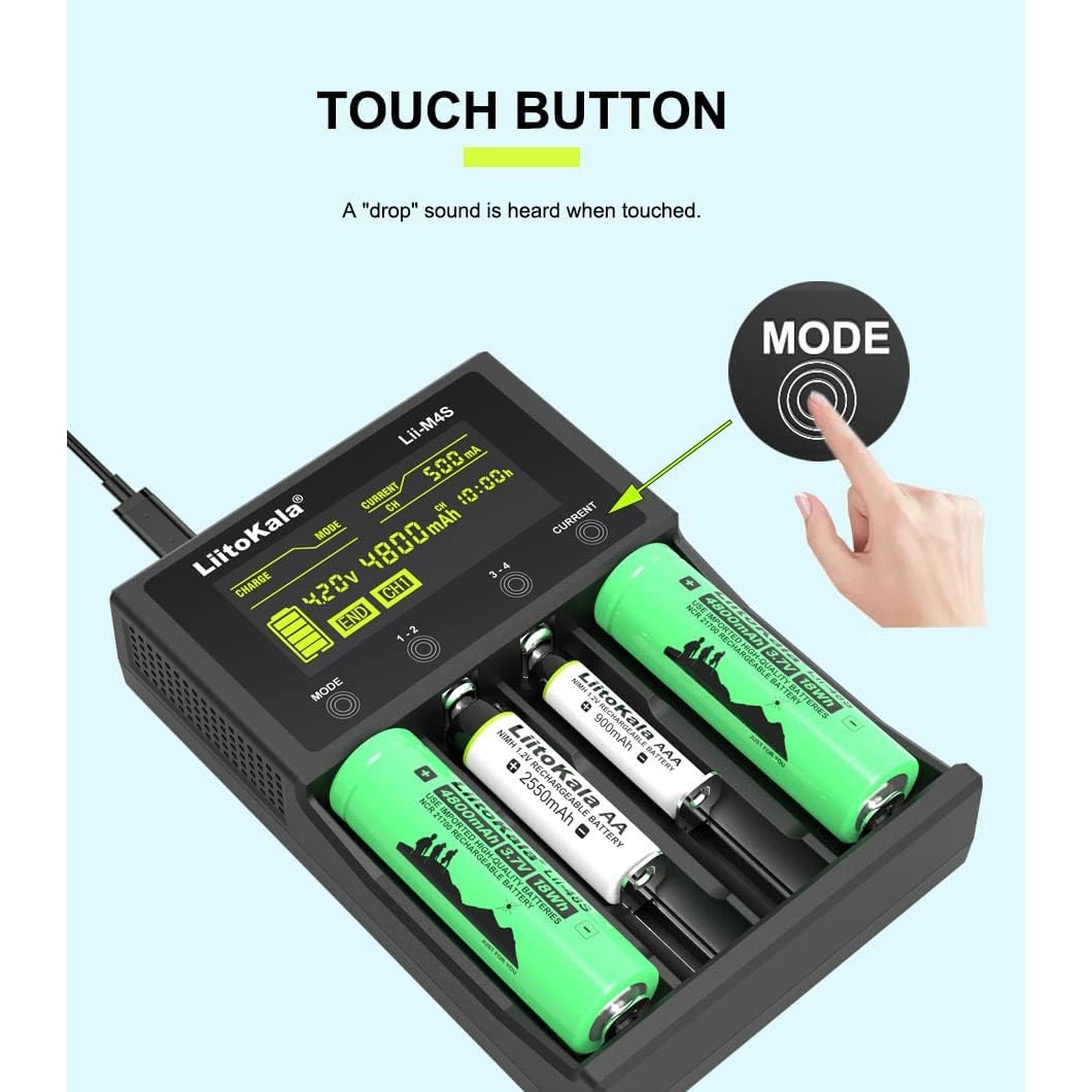 Incarcator pentru acumulatori universal, MOSMAOO®, Baterii Li-ion 18650 ...