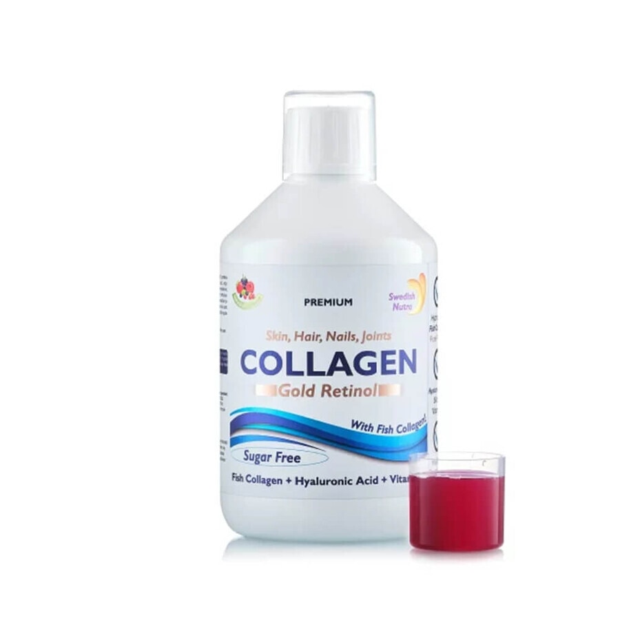 Supliment alimentar Colagen Gold Retinol fara zahar (din Peste), Lichid ...