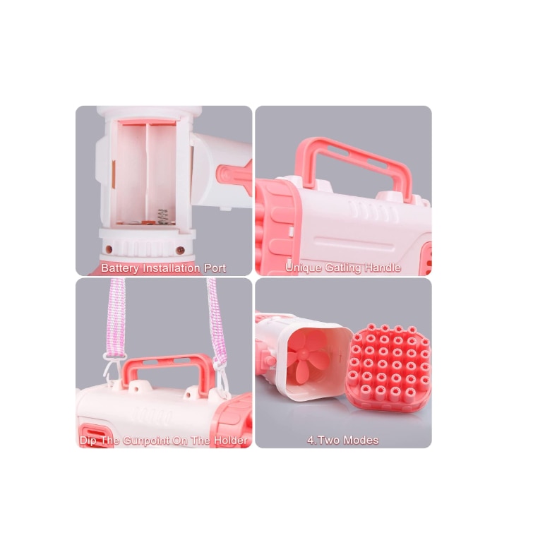 Jucarie interactiva Pistol de facut baloane de sapun, Bubble Gun ...