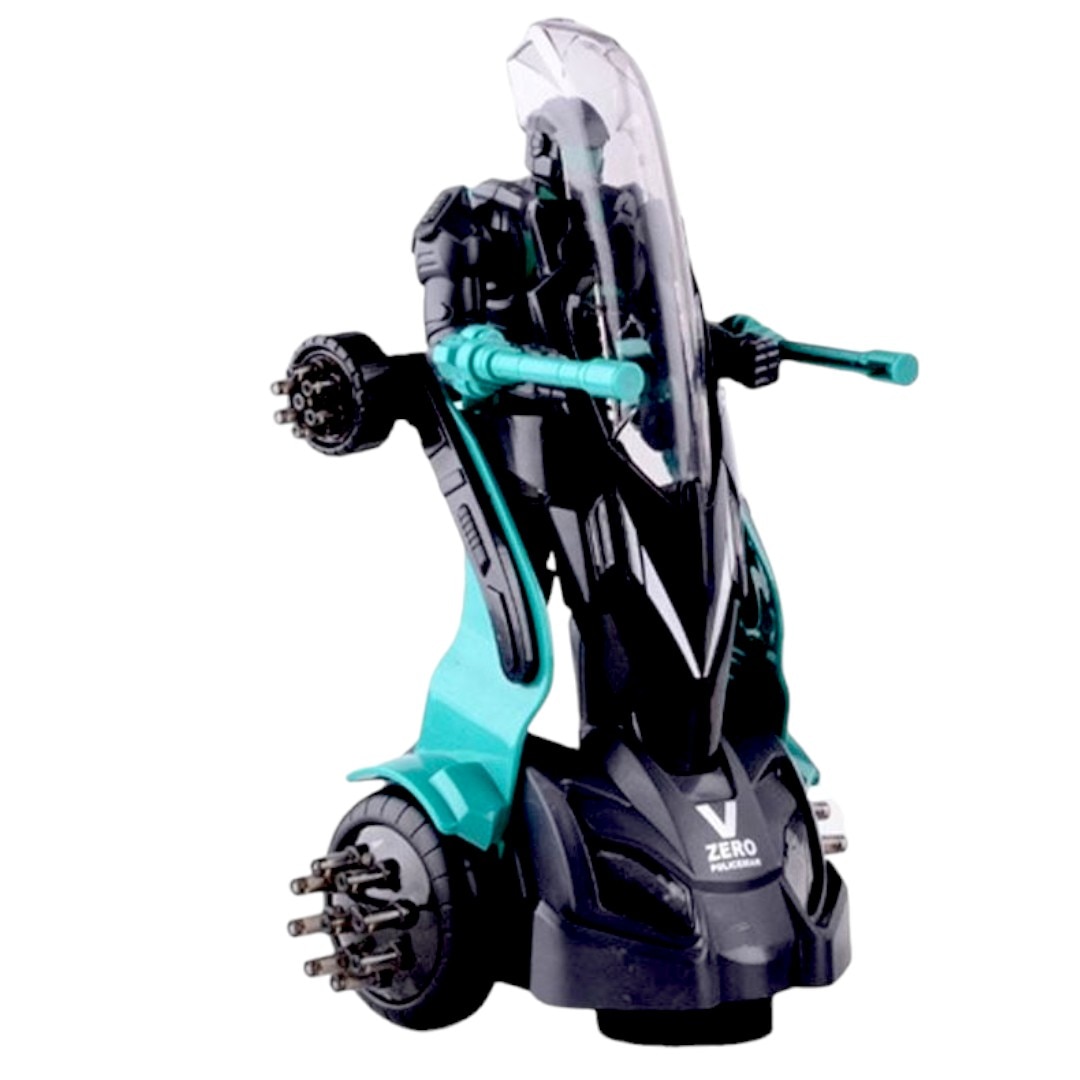 Jucarie masina spatiala, rotire 360 grade, robot transformers, efecte ...