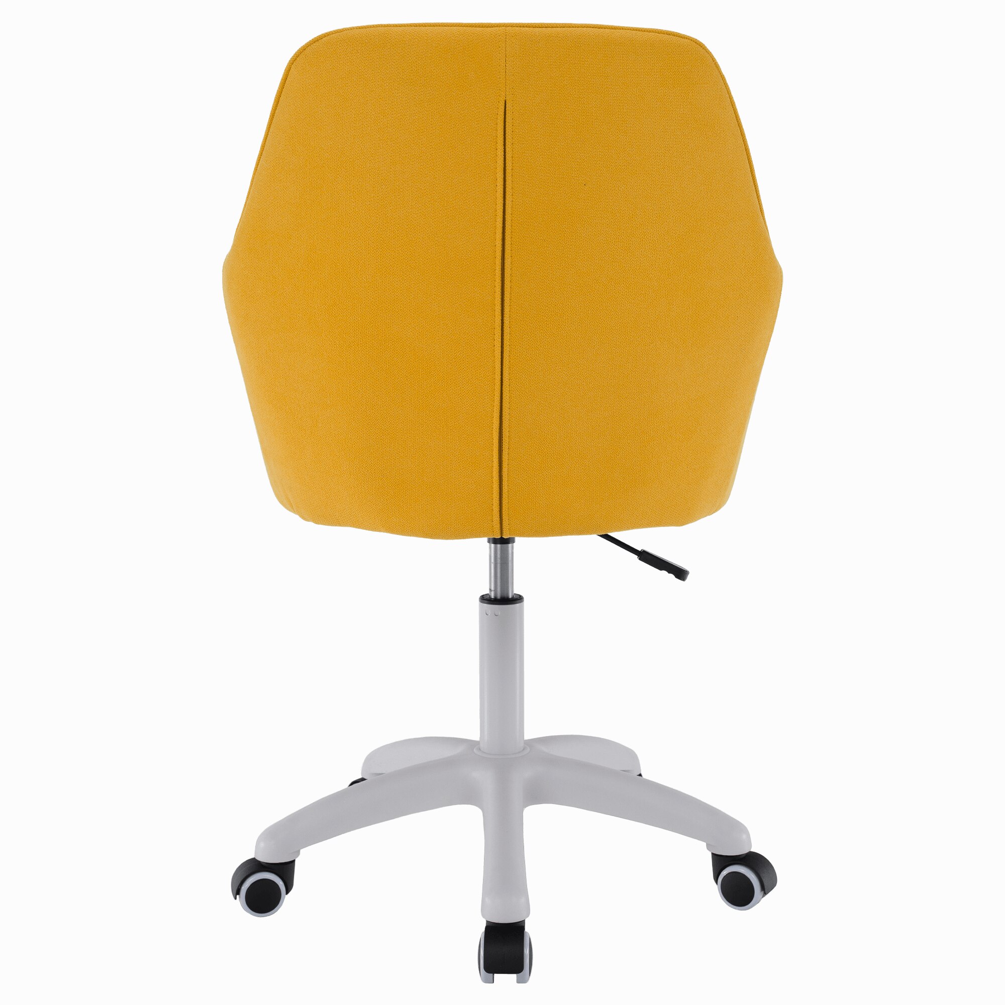 Scaun de birou, galben, inaltime reglabila, cu roti, 60x62x85-100 cm ...