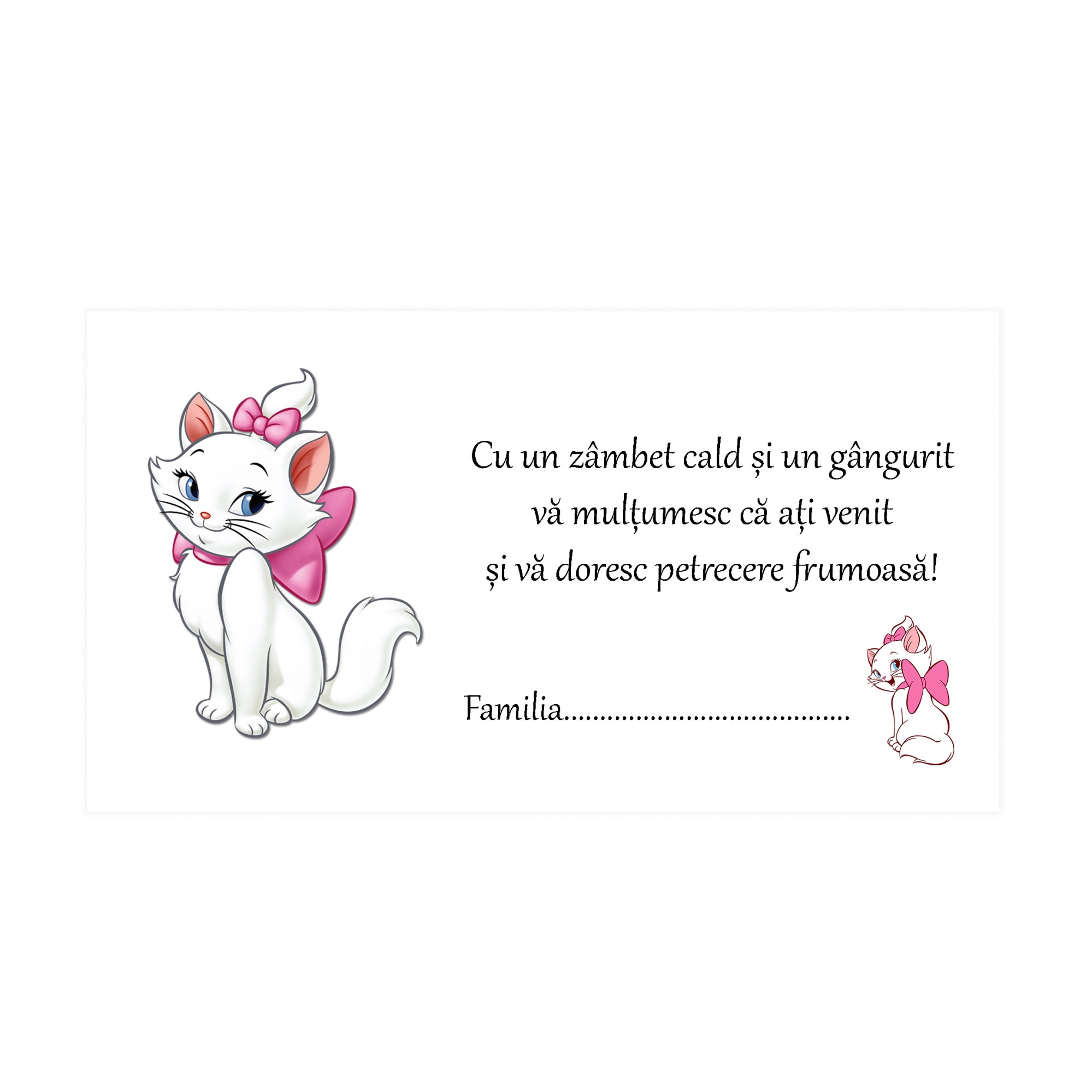 Plic Bani Botez Pisicuta Mary - Set 10 buc - eMAG.ro