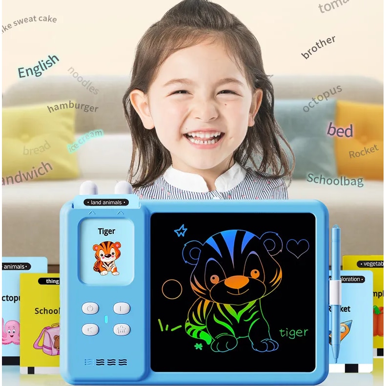 Tableta LCD educativa pentru copii ZENNED, invatarea limbii engleze cu ...