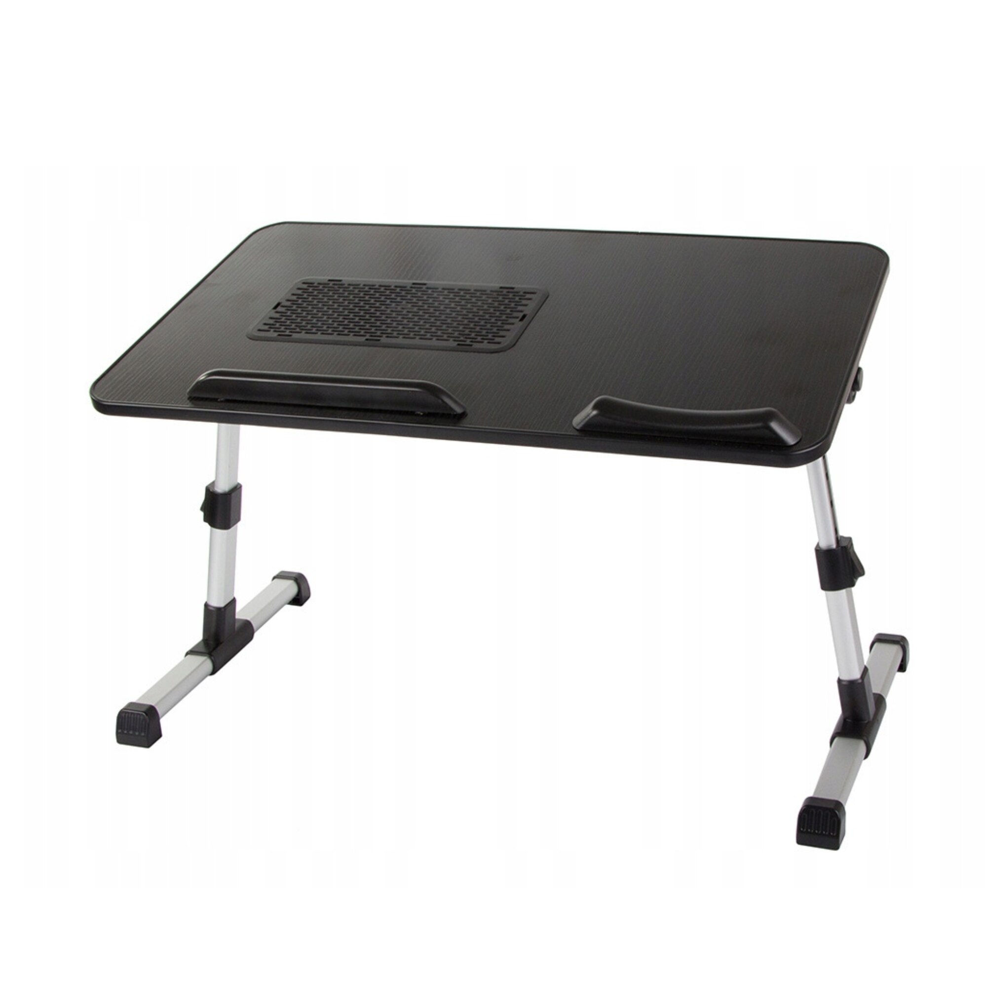 Stand pentru laptop, reglabil, cu cooler, pliabil, negru/argintiu ...