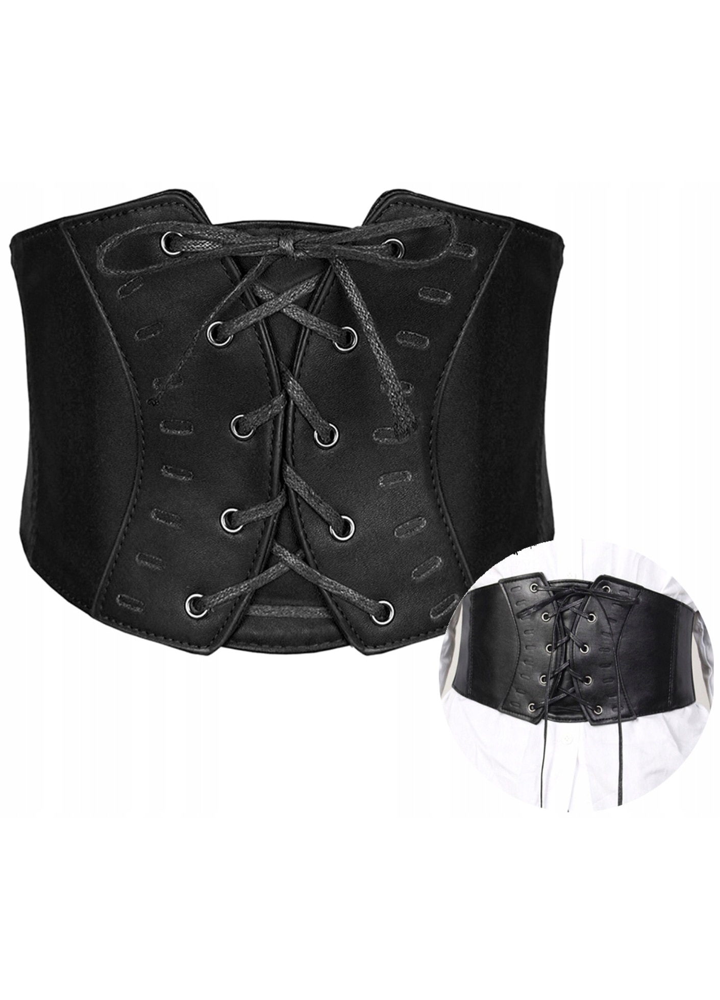 Corset dama, Edibazzar, Piele ecologica/Material sintetic, 70-90 cm ...