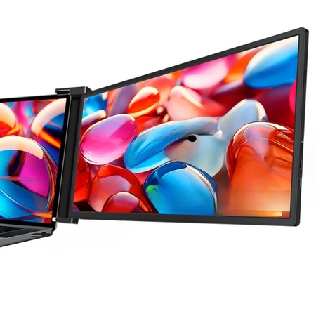 Monitor LED portabil pentru laptop, Seezesol Solution™, 15.4 inch, Full ...