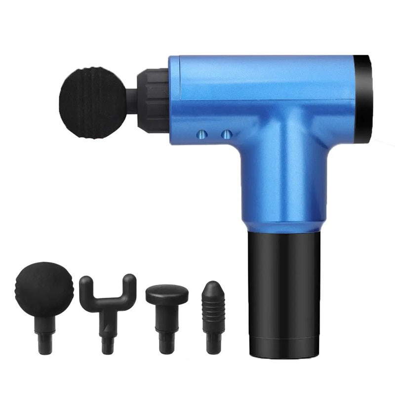 Aparat de masaj gun, profesional, NEXTLY, 6 trepte de viteza, 4 capete ...