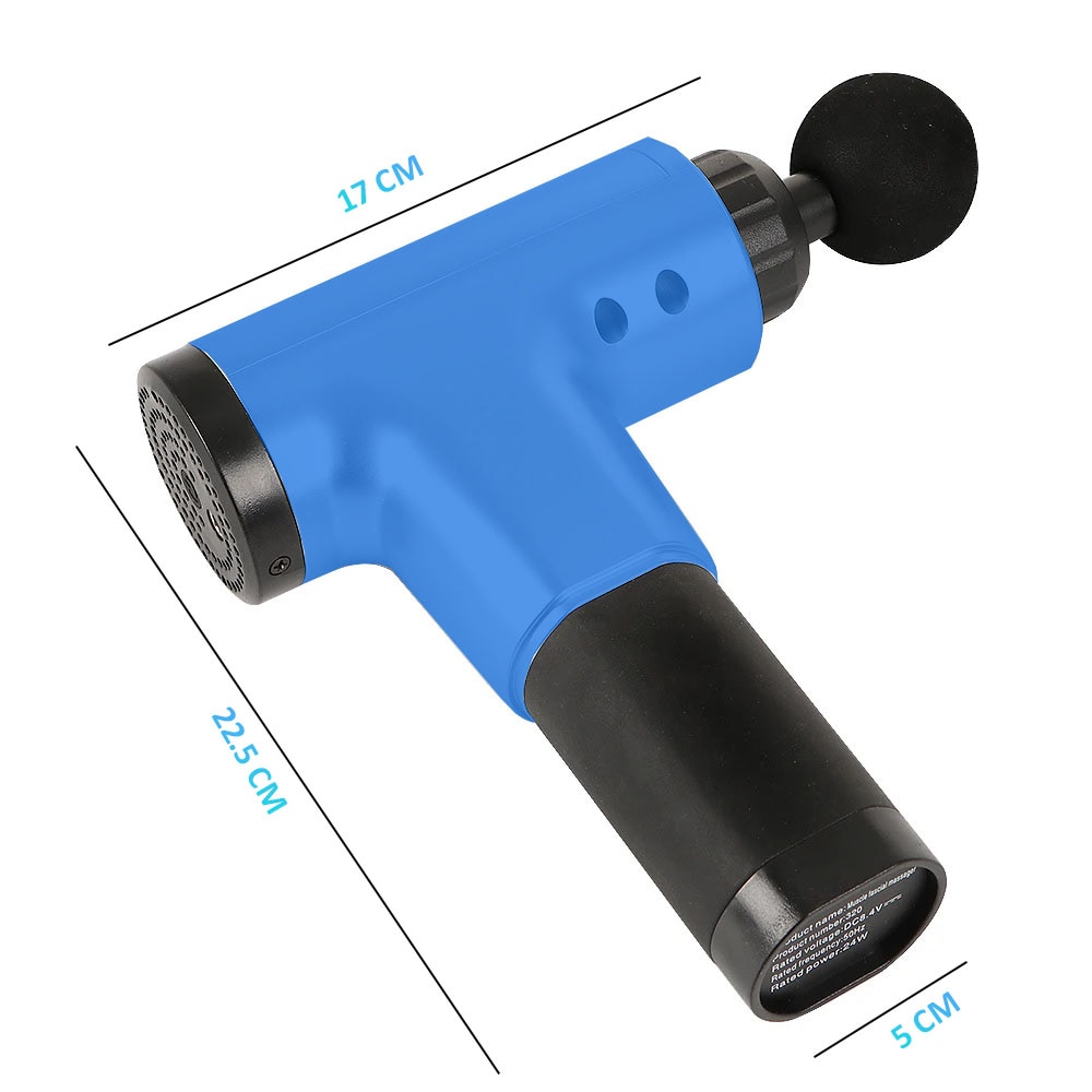 Aparat de masaj gun, profesional, NEXTLY, 6 trepte de viteza, 4 capete ...