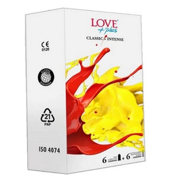 Set 12 Prezervative Love Plus 6 x Classic + 6 x Intense - eMAG.ro
