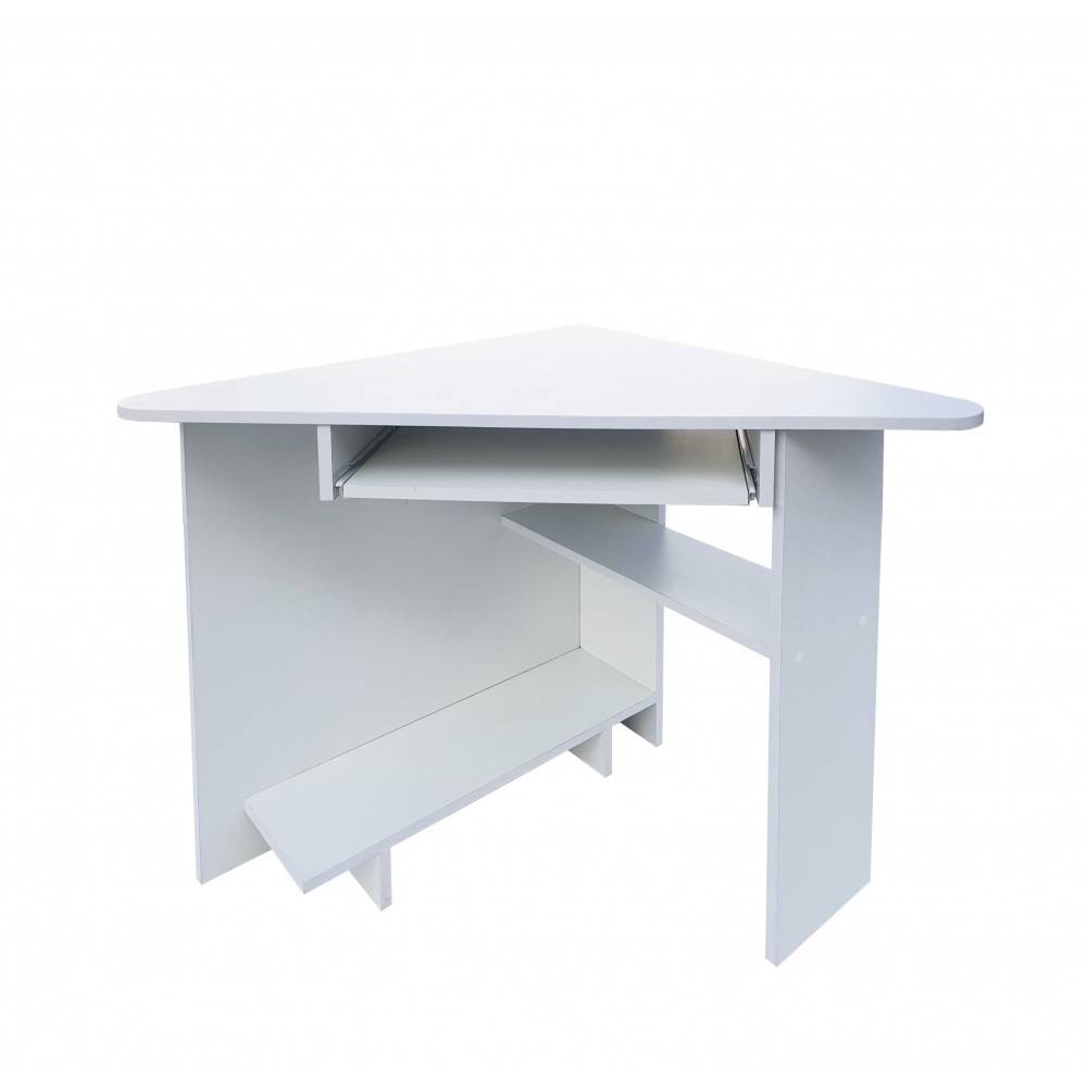 Birou pe colt SU 15 ro, 76x76x75 cm, Alb - eMAG.ro