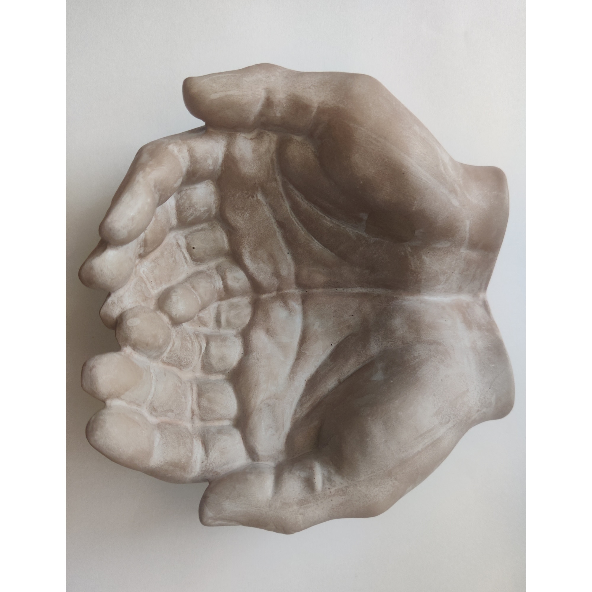 Scrumiera in forma de maini din ciment -Lucrata manual- ArtFelea- Gri ...