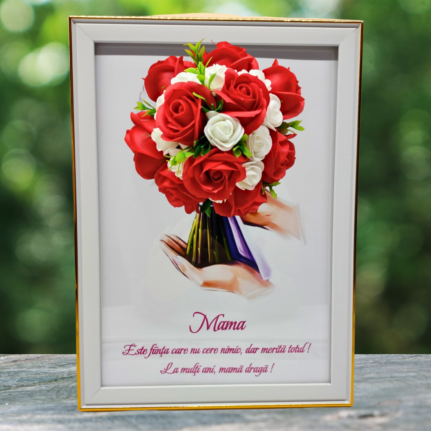 Tablou in rama A4 (30x21 cm) - Mama, Este fiinta care nu cere nimic ...
