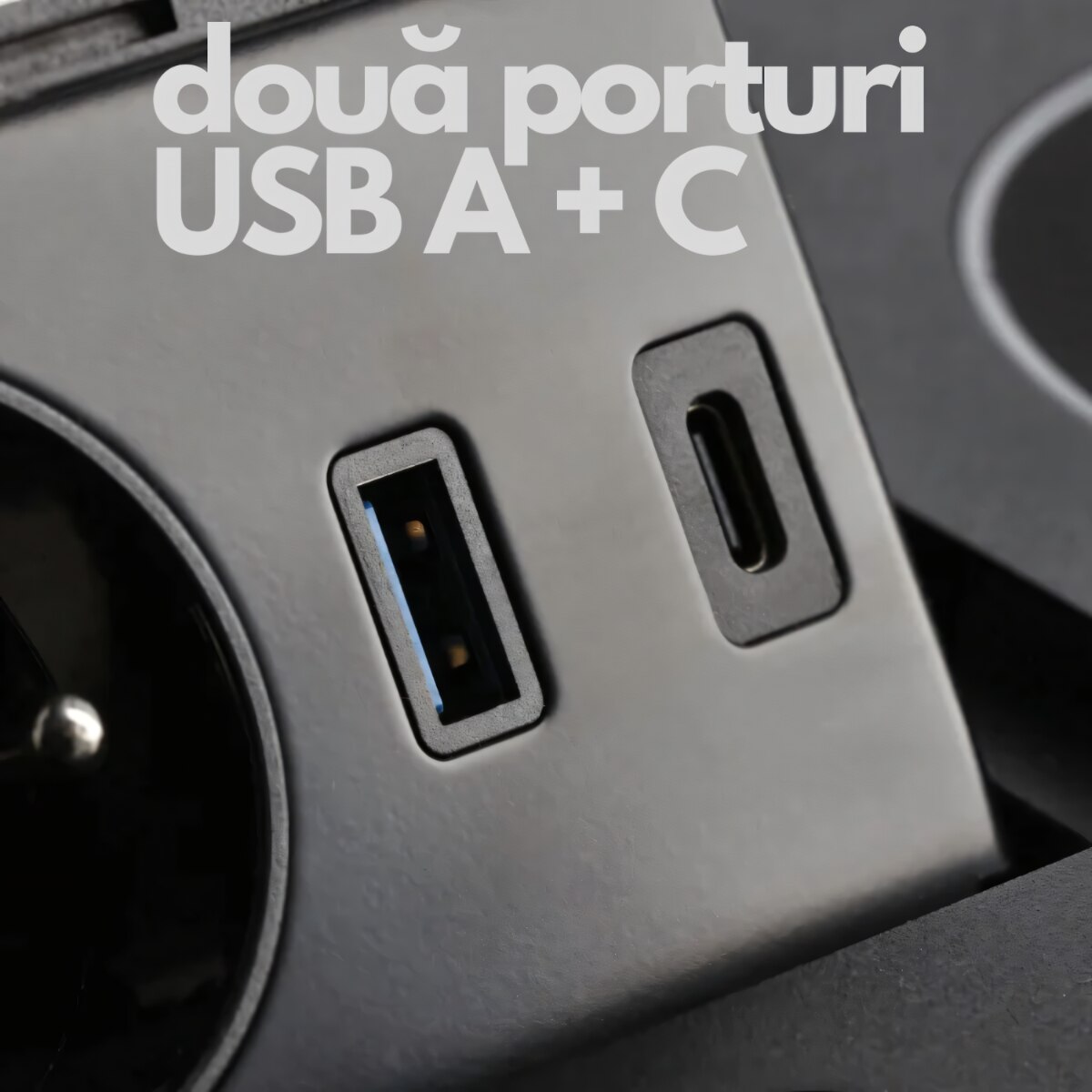 Priza Incastrata Dreptunghiulara, Zadabso®, 1 Priza Schuko, 2 USB A + C ...