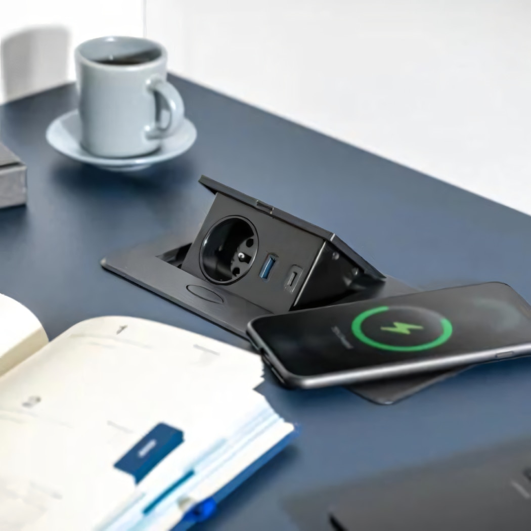 Priza Incastrata Dreptunghiulara, Zadabso®, 1 Priza Schuko, 2 USB A + C ...