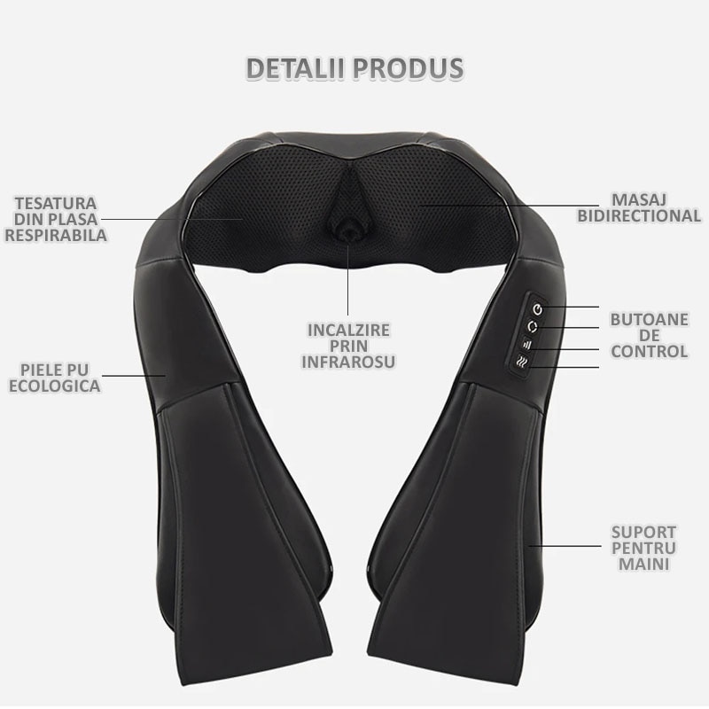 Aparat de masaj NEXTLY pentru gat, spate, umeri, picioare, talpi, talie ...