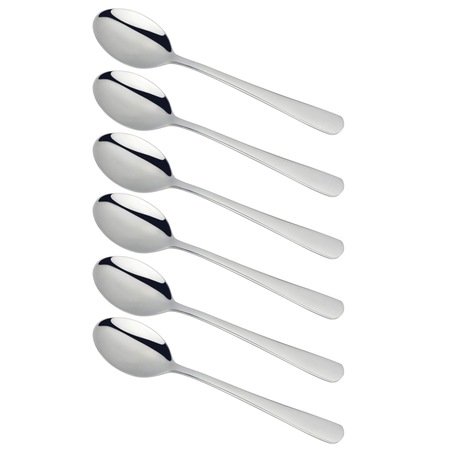 Set 6 lingurite cafea, KINGHOFF, Inox, Argintiu - eMAG.ro